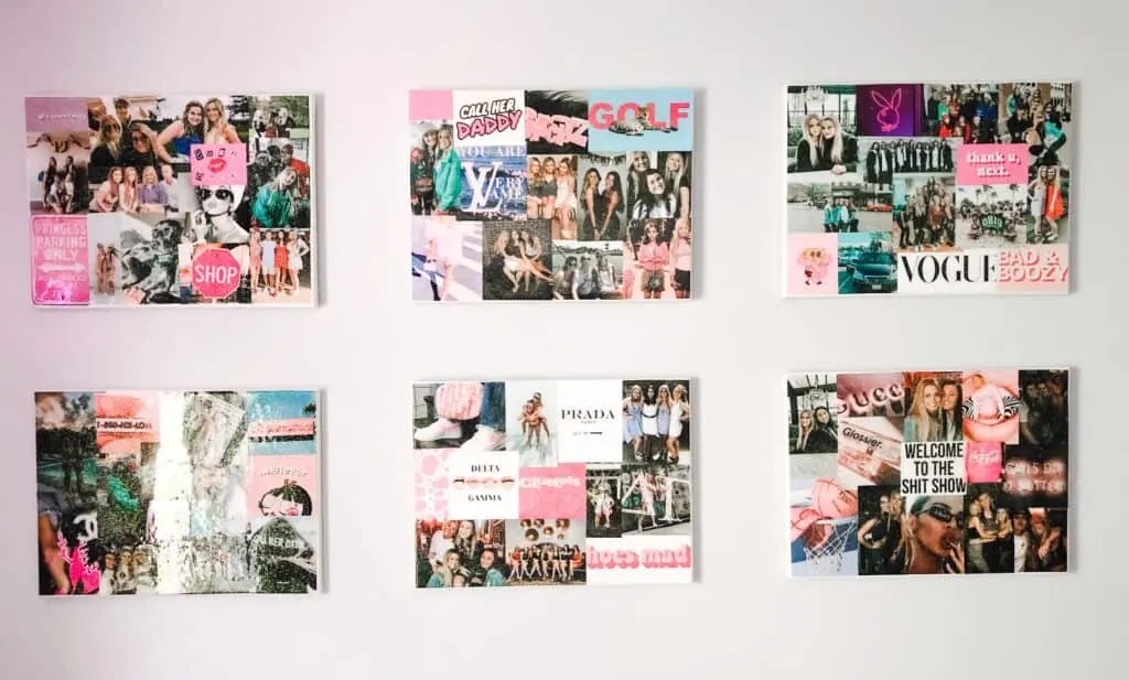 Dorm Room Wall Decor - A Gallery Wall Using Photos from Home