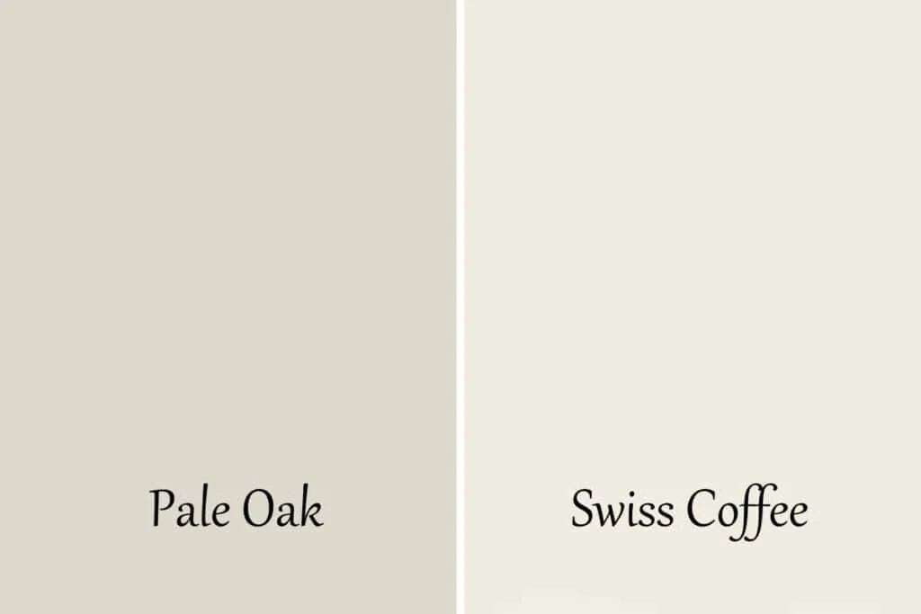 Pale Oak Vs Swiss Coffee